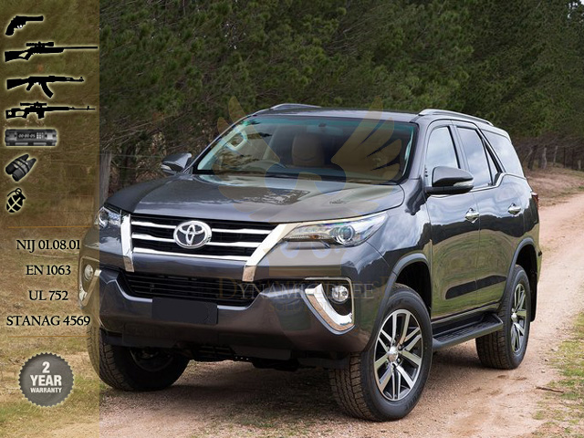 ARMORED TOYOTA FORTUNER BULLET PROOF GLASS B6 / B7 / VR7